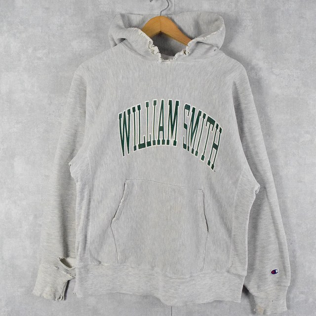 90年代 90s リバースウィーブ カレッジ グレー パーカー 長袖 | ビンテージ古着屋Feeet 通販 名古屋 大須 メンズ